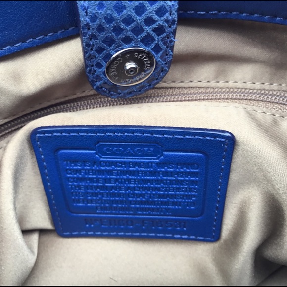 Coach | Bags | Coach Cobalt Blue Penelope Leather Carryall F6531 | Poshmark